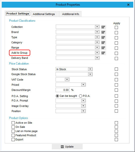 Group Products – eStore