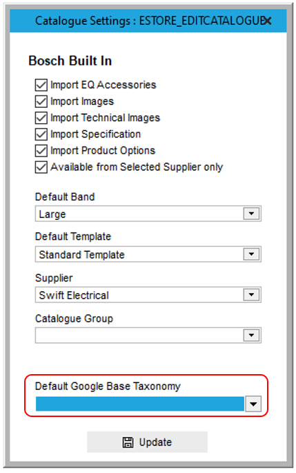 Google Base Taxonomy – eStore