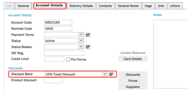 Applying different terms to trade customer accounts – eStore