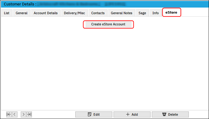 Creating online customer accounts – eStore