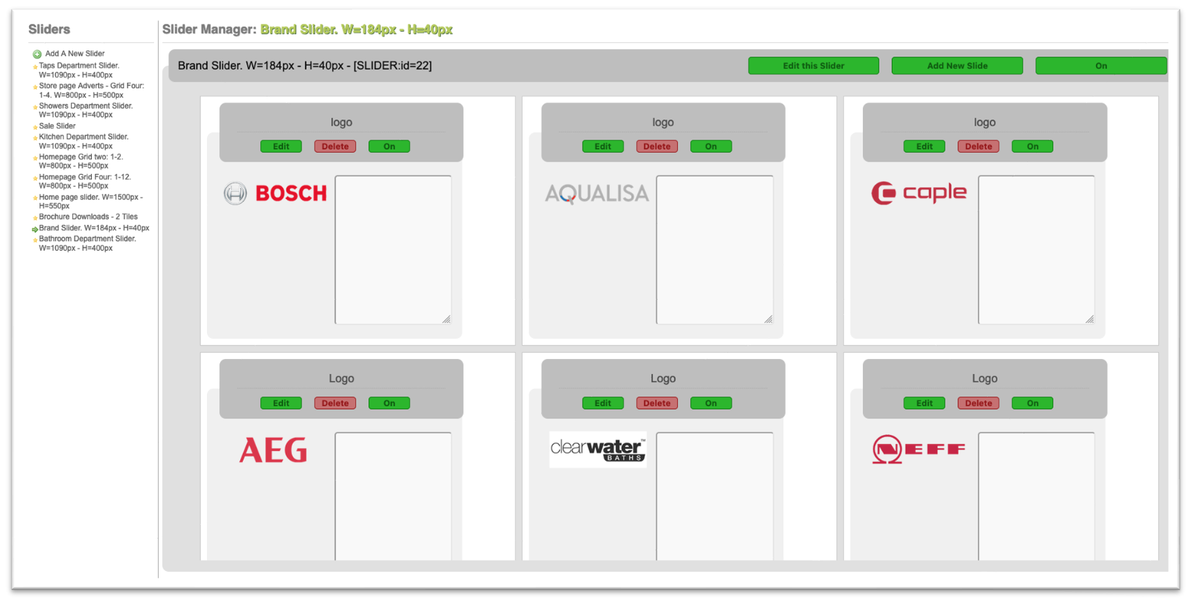 Blocks Module > Slider > Brand Bar – eStore