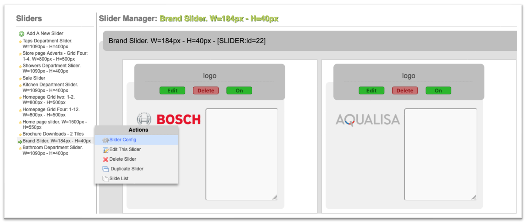 Blocks Module > Slider > Brand Bar – eStore