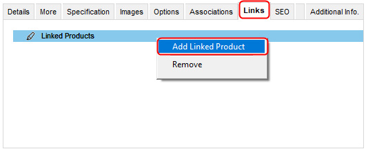 How To Create Link Products (Links Tab) – eStore